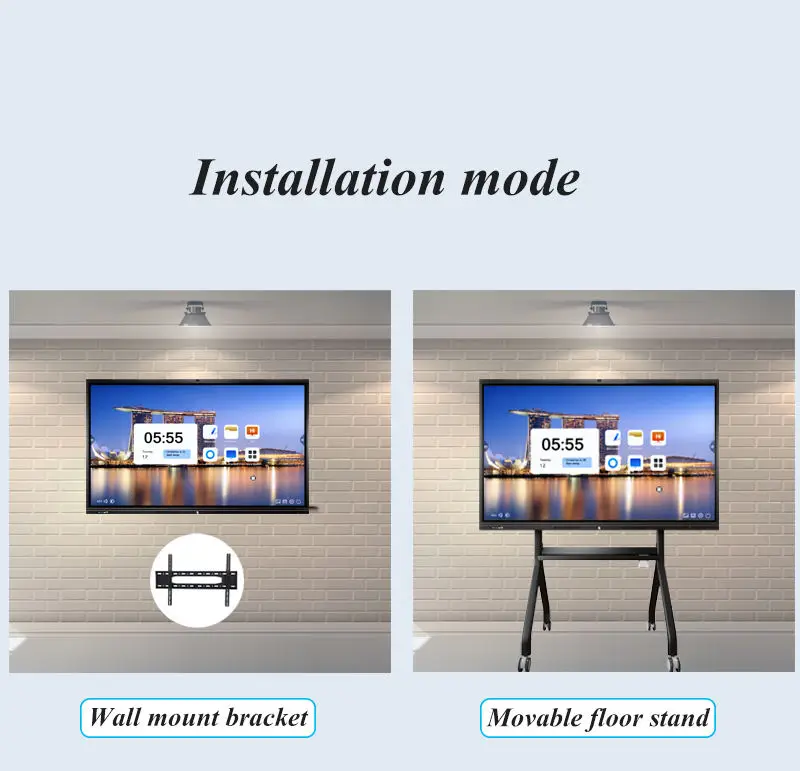 4k Interactive Portable Smart Whiteboard 65-inch Classroom Board With ...