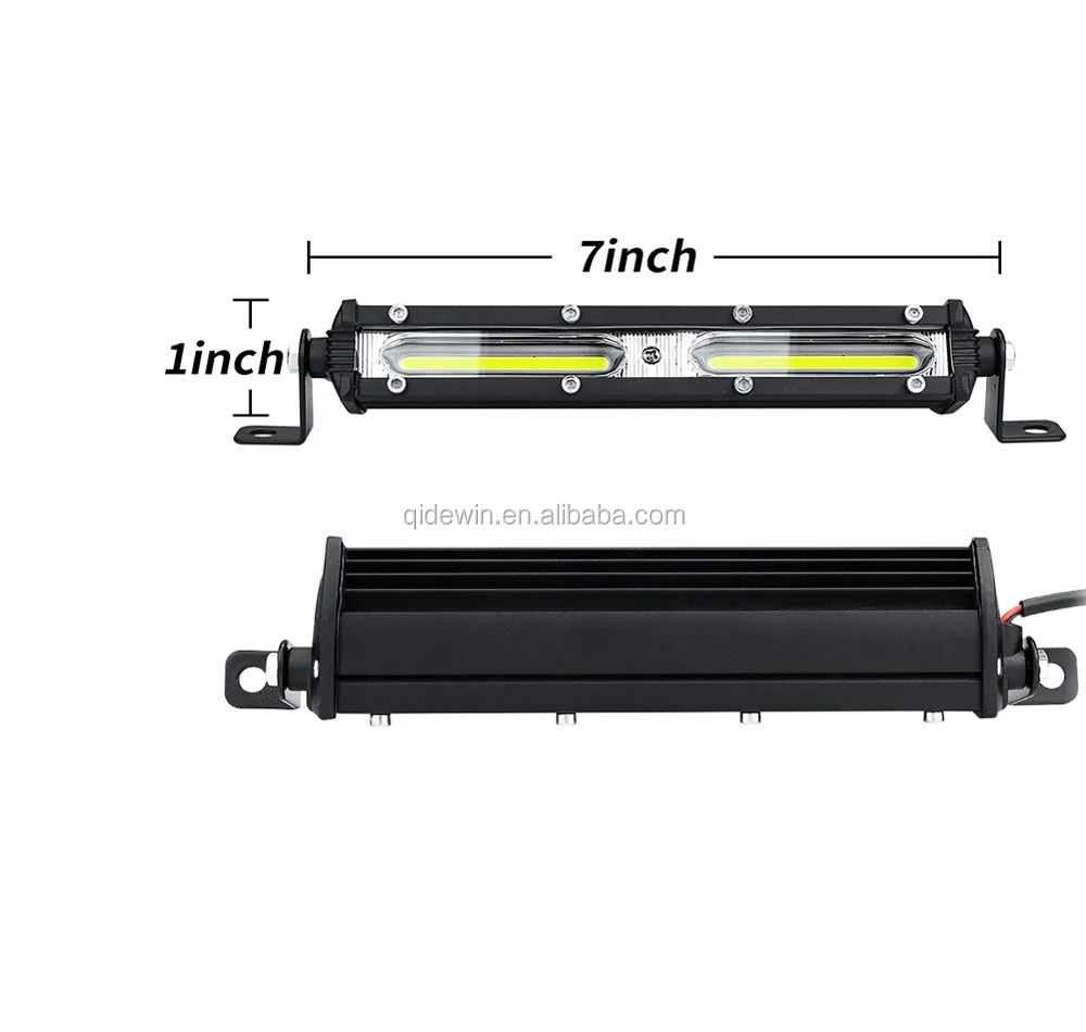 QIDEWIN led working light bar 7inch led cob chip car top ceiling led ...