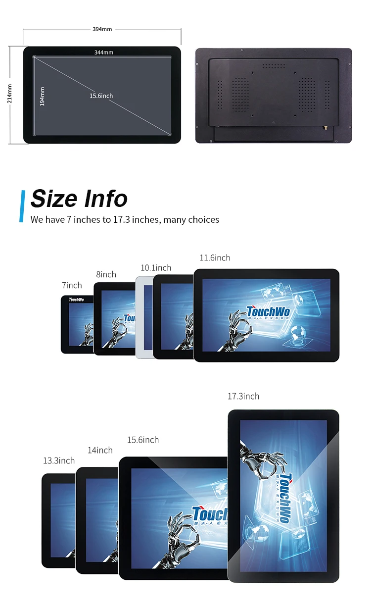 10 15 22 24 27 32 Inch Android Industrial Tablet All in One Touch Pc ...