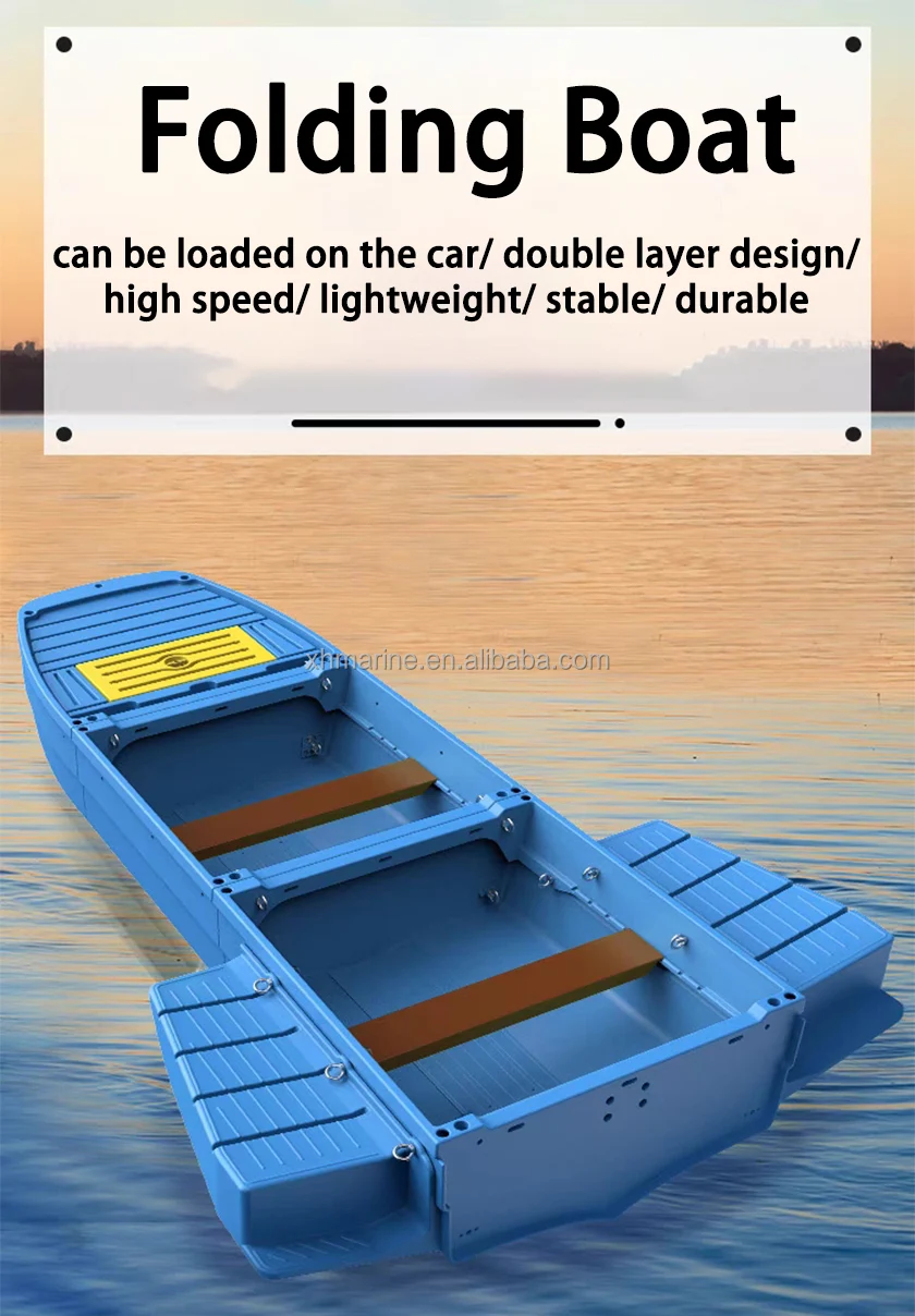 PE Plastic Folding Boat - Ideal for Fishing and Leisure