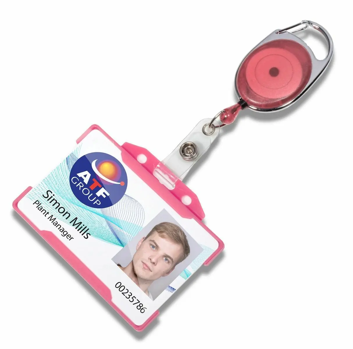 2120-7051 Bestom Premium Retractable Oval Badge Reel with Vinyl Snap ...
