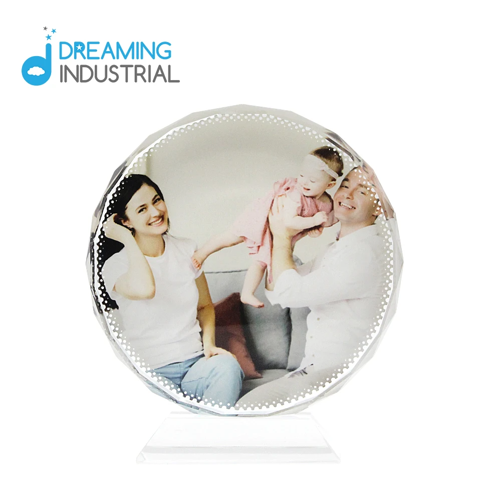 Blanks Sublimation Round Award Plaques Crystal Photo Medal Frame ...