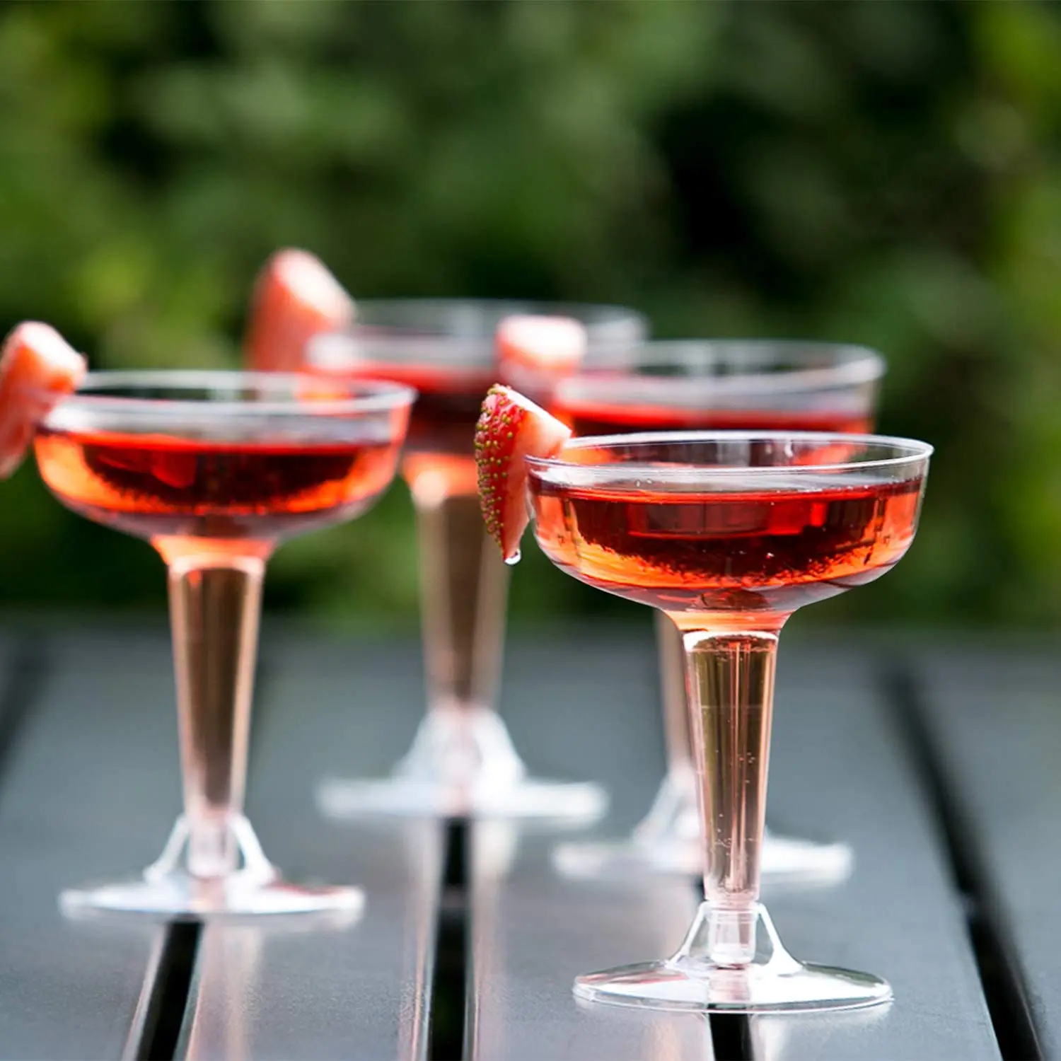 Disposable Mini Plastic Martini Glasses - Clear & Stylish