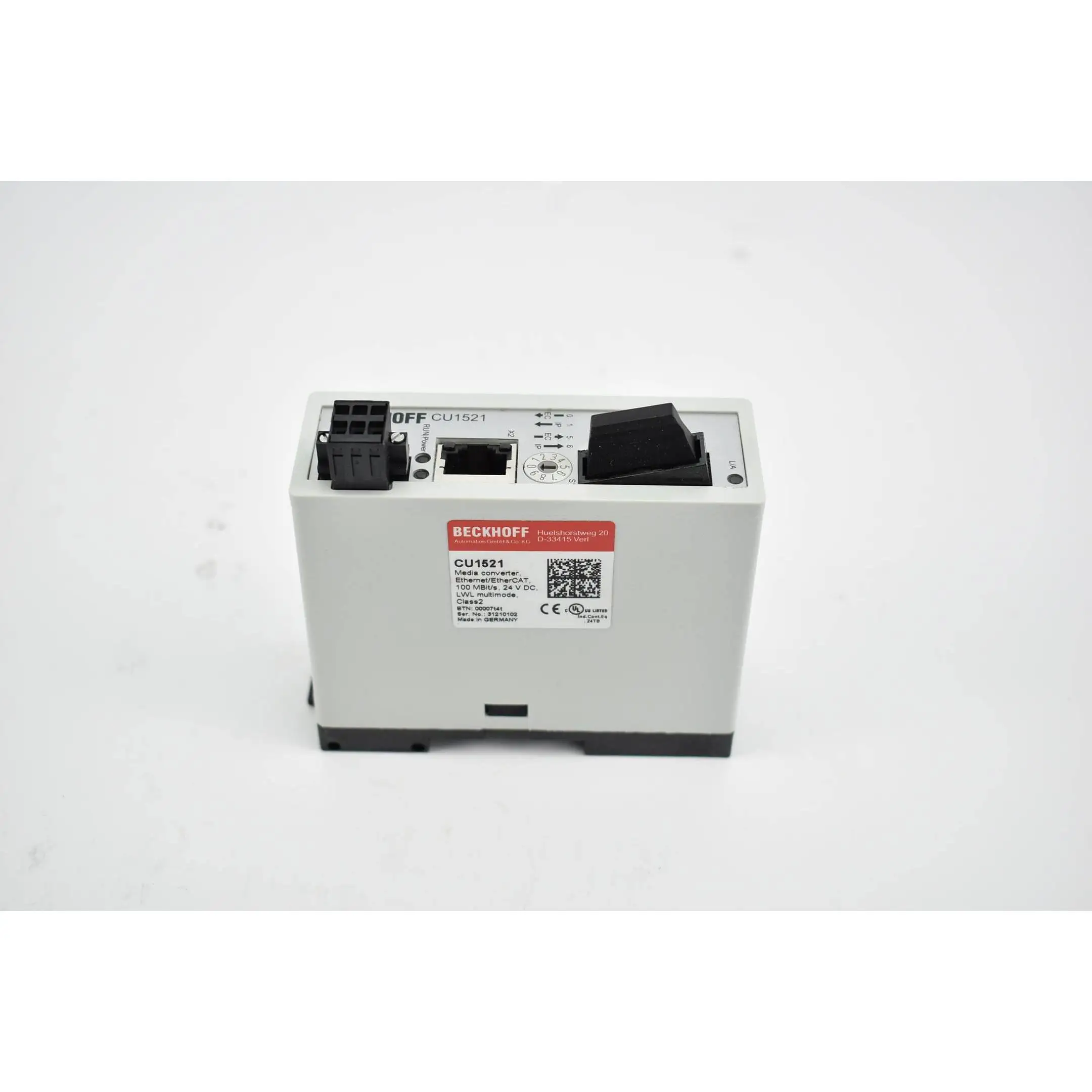 Beckhoff Cu1521 Ethernet Extender Module For Industrial Communication Odm