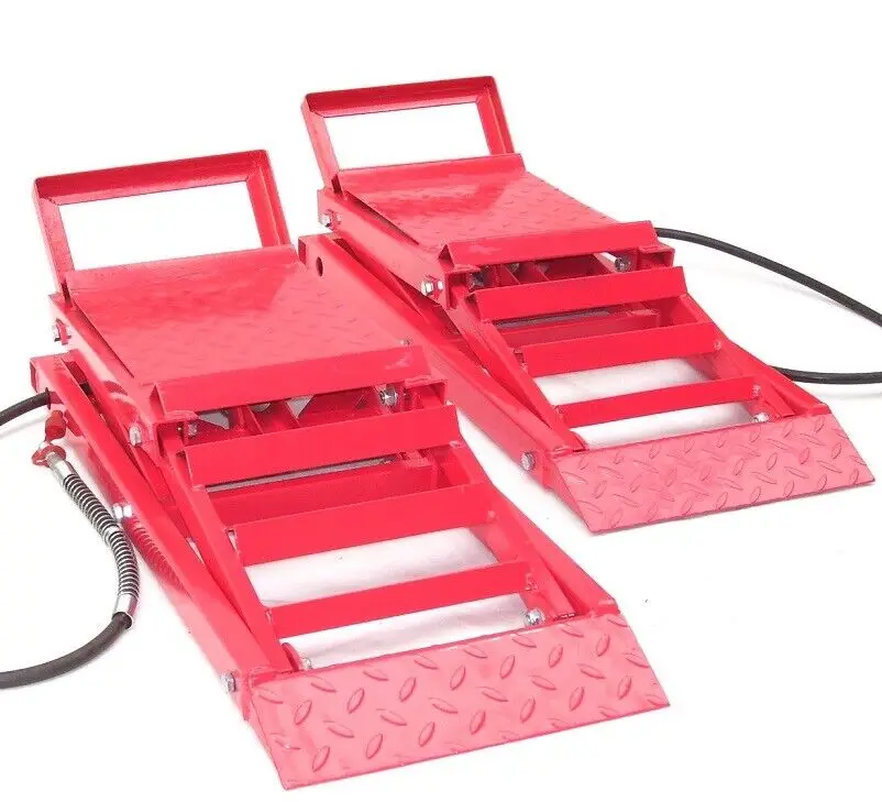 Customizable Steel Hydraulic Car Lift Ramp - 3000lb Capacity