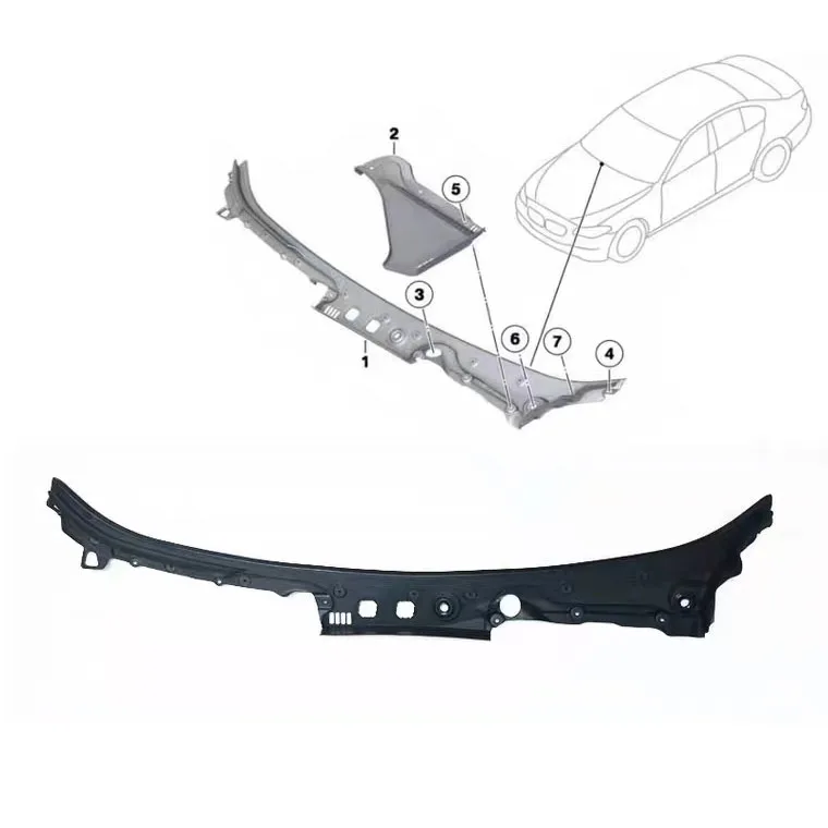 Woofan Windshield Wiper Cowl Vent Panel Grille Cover for BMW F10/F18