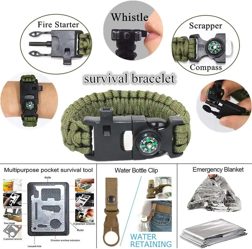 Wholesale Emergency Best Survival Kit 40 in 1 Camp 18 in 1 Survival ...