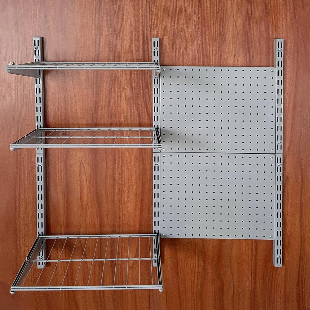 Pegboard Display Stand Pegboard Shelves Storage Organizer Wall Mount ...