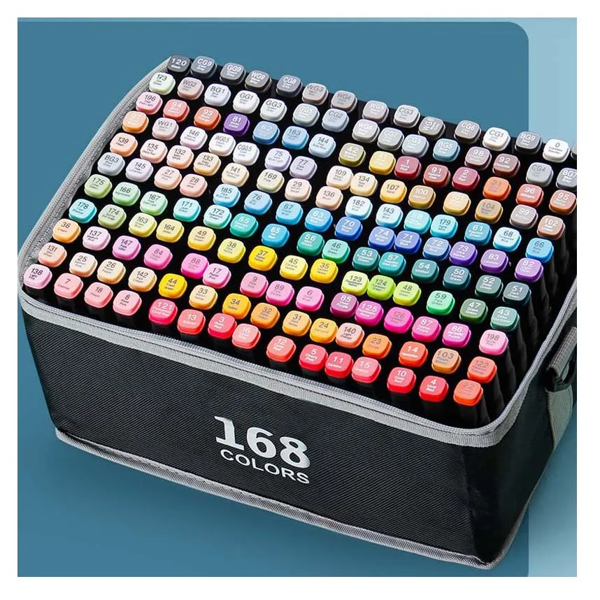 Lbb Consolidation 168 Colors Alcohol Markers Artist Drawing Art Dual ...