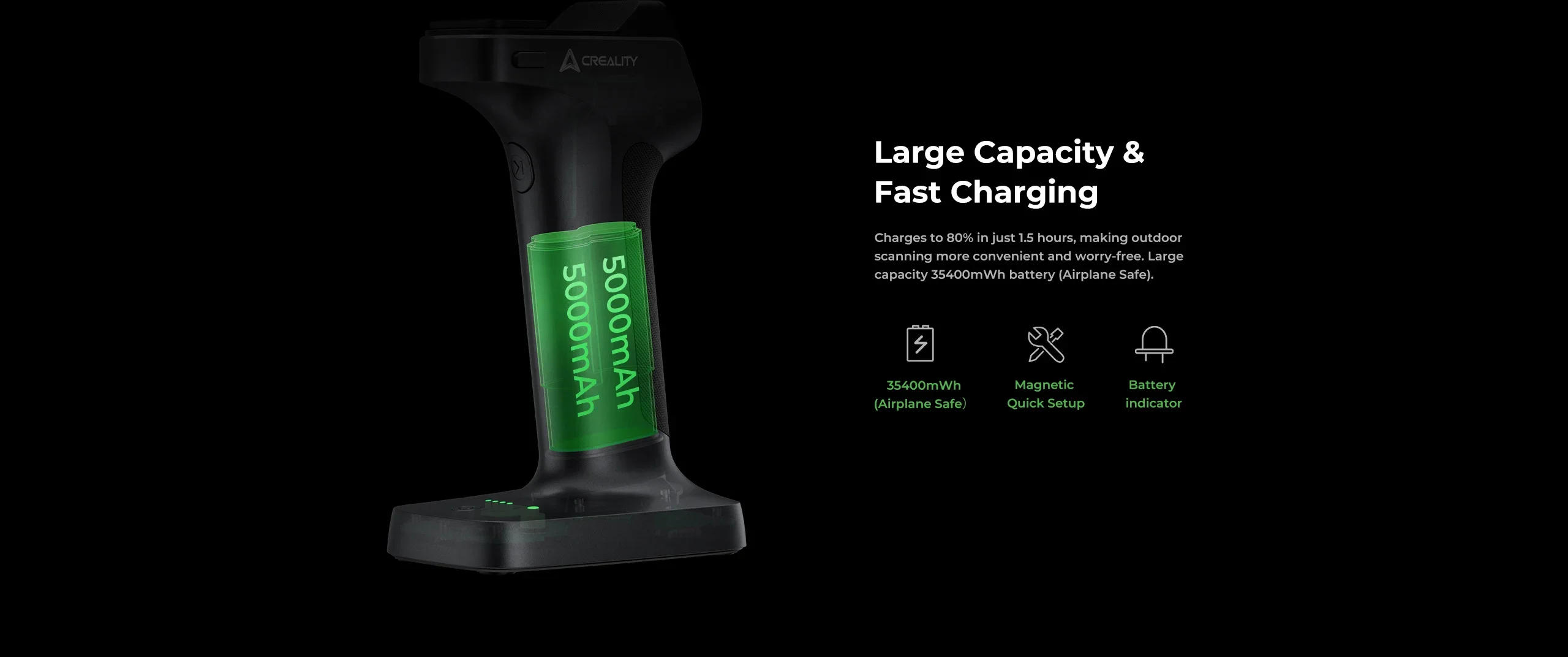 Creality Cr-Scan Raptor-X 3D Scanner - 60fps Wireless Laser