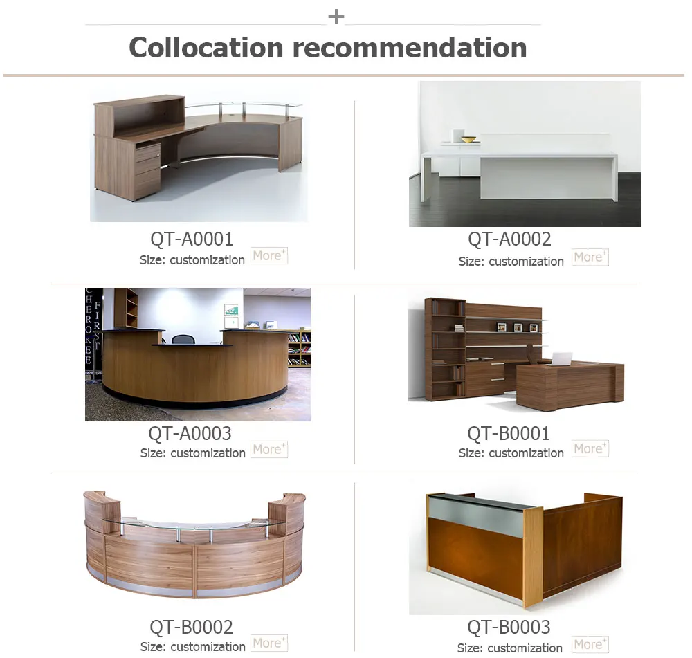 Modern Style Standard Size Reception Desk - Durable & Stylish