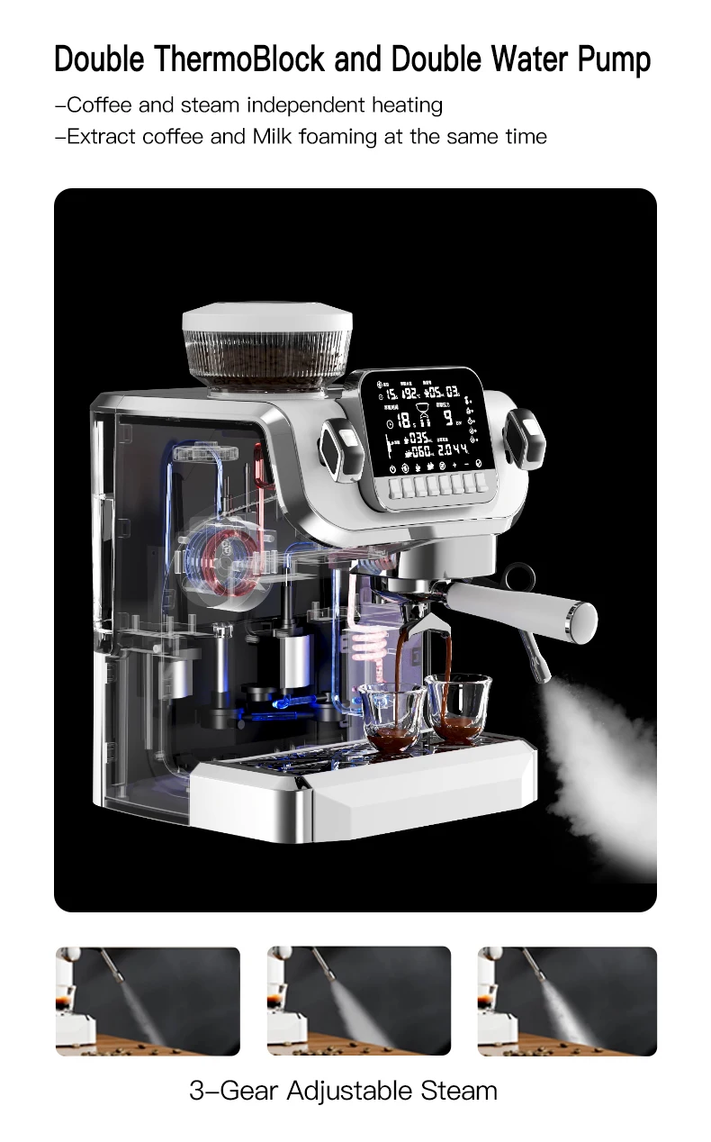 Italian Commercial Automatic Espresso Machine Professional Thermoblock ...