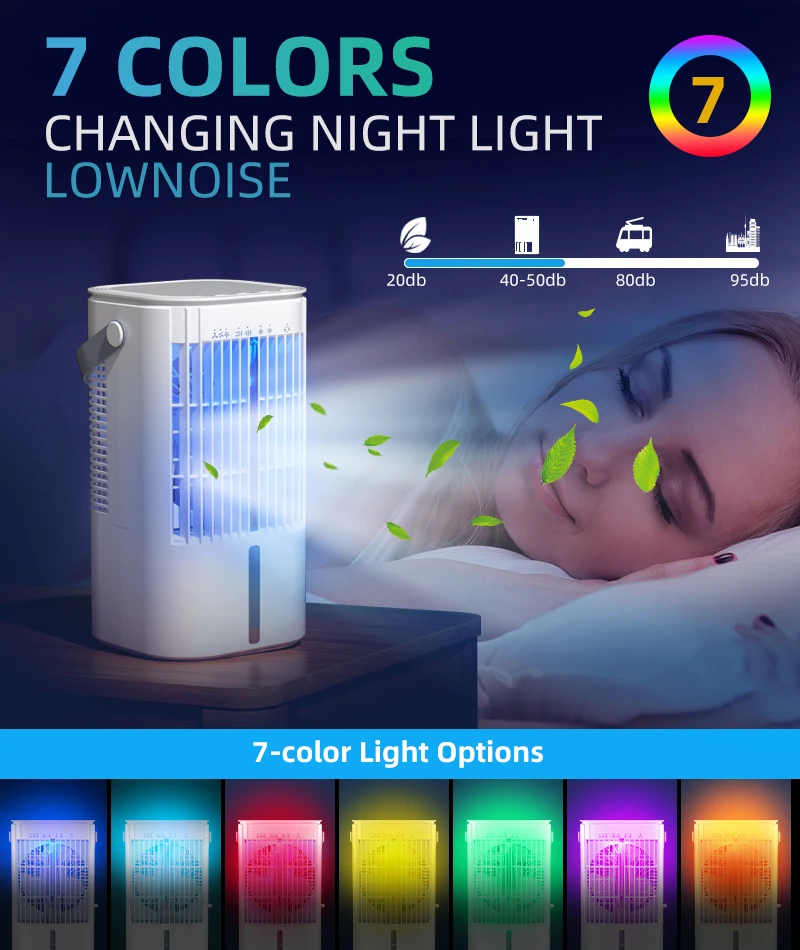 2024 High Quality Cool Mist Portable Air Conditioner Fan