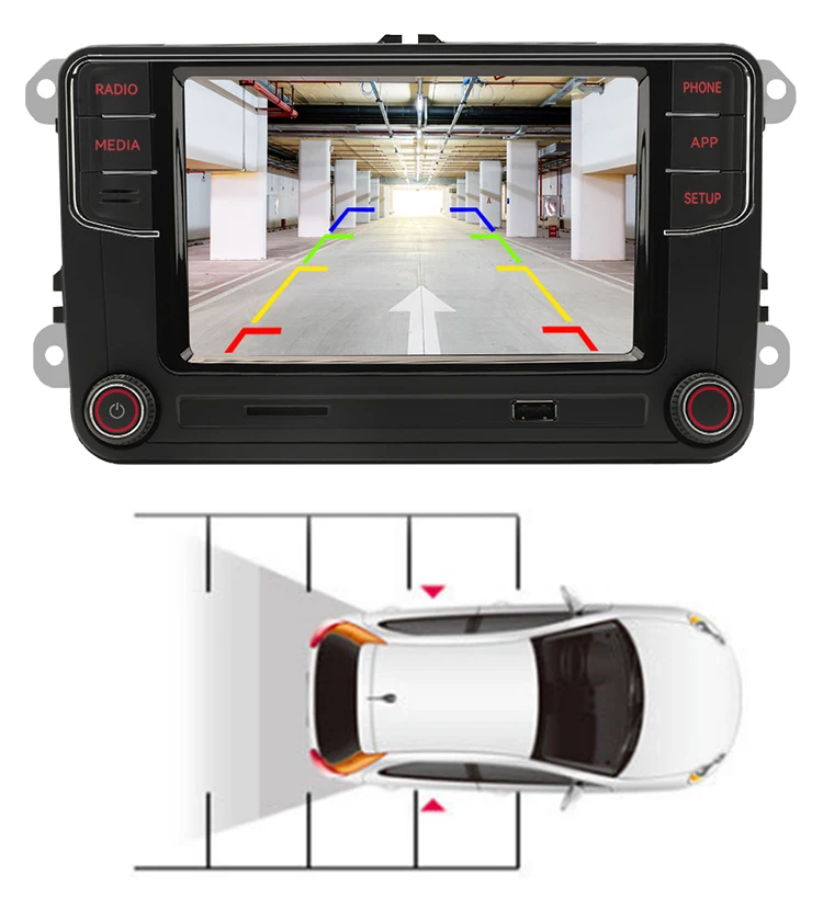 6.5 Inch Apple Carplay Mirrorlink Mib Vehicle Radio For Volkswagen Pq ...