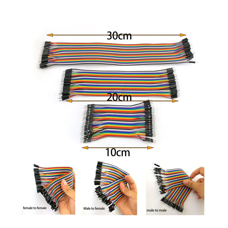 40pin Jumper Wire Eclectic Breadboard Cable Male To Male Female To ...