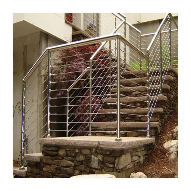 Cable Tension Stair Railing Outdoor Decor Modern Designs Customized ...
