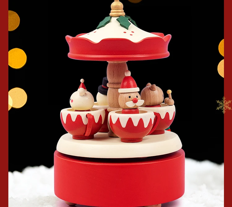 Wholesale Mechanism Yunsheng Wind Up Rotating Custom Wooden Christmas ...