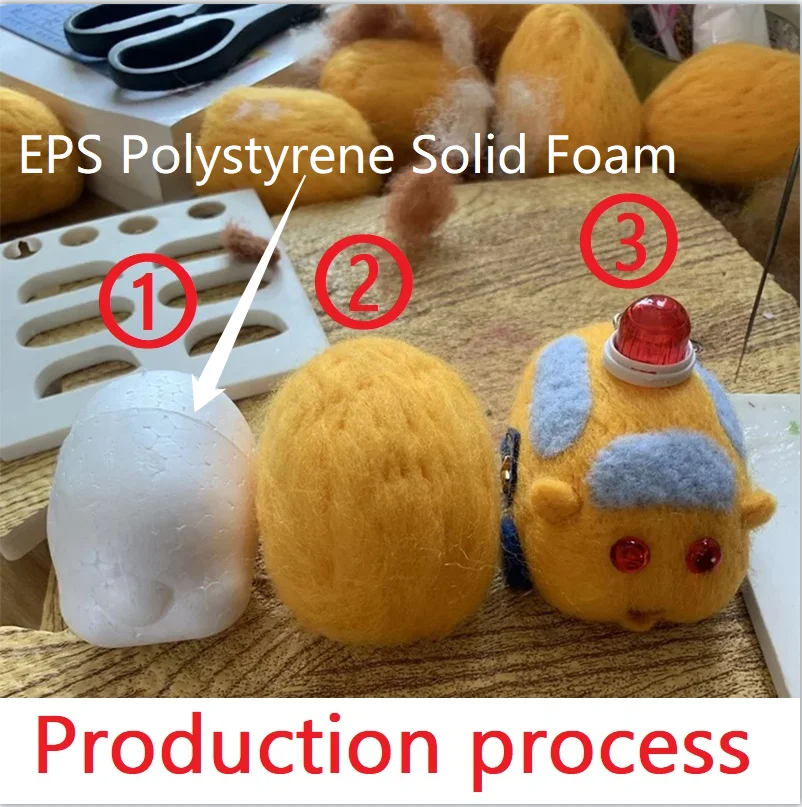 New Pui Pui Molcar Finished Diy Felt Poke Handmade Needle Wool Felt Toy ...