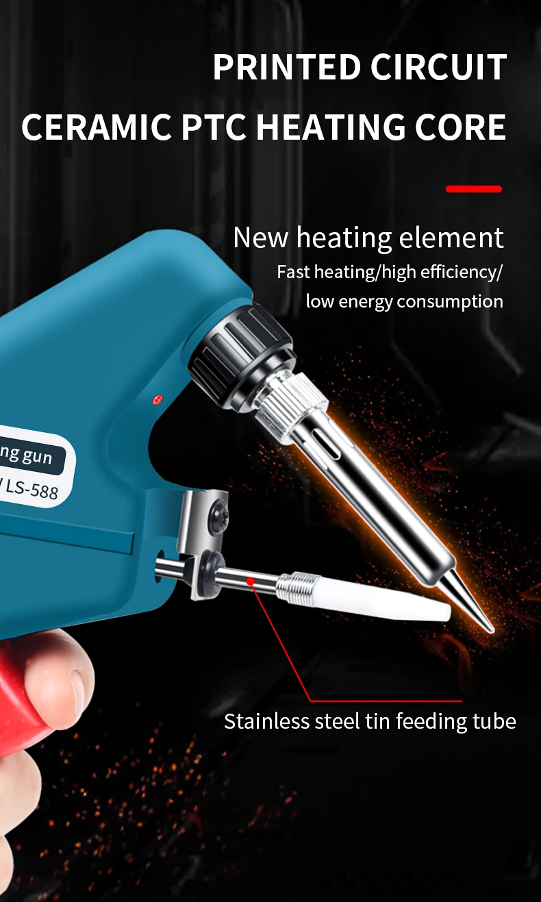 Blue Soldering Iron 60W - Reliable Handheld Tool