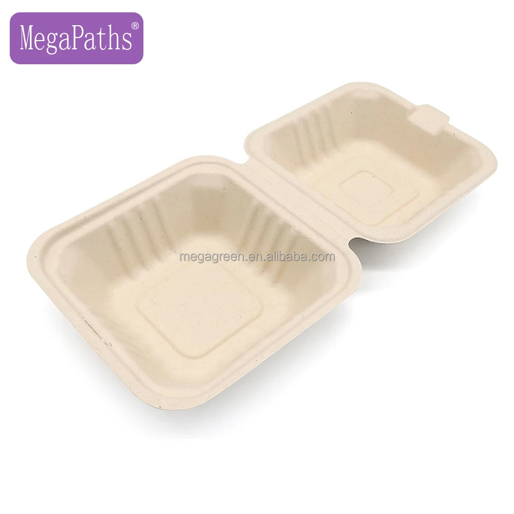 Sugarcane 100% Biodegradable Clamshell Food Containers Compostable ...