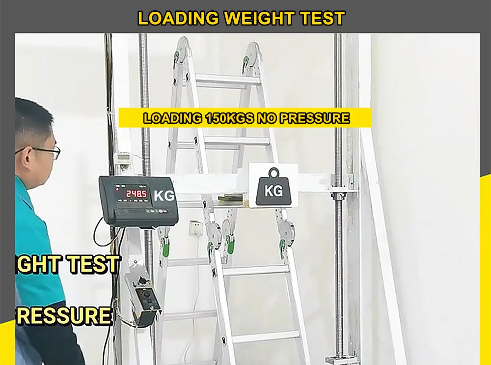 Warehouse Double Sided Ladder Foldable Aluminum Telescopic Ladder Multi ...