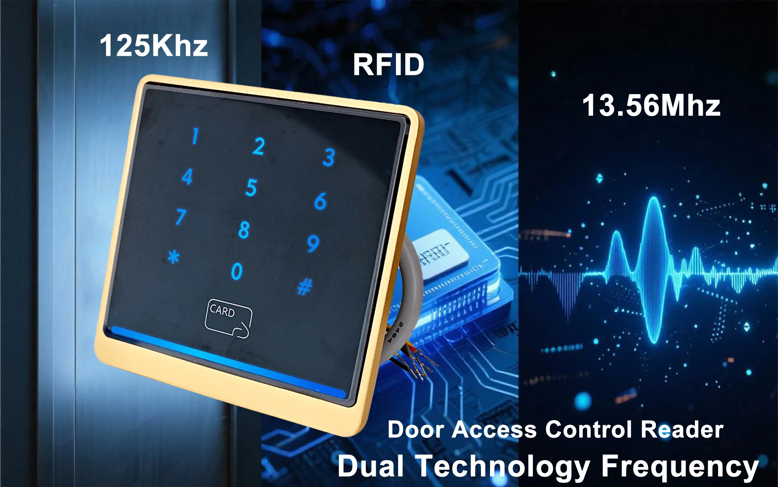 Metal Frame Dual Frequency125khz & 13.56mhz Rfid Door Access control ...