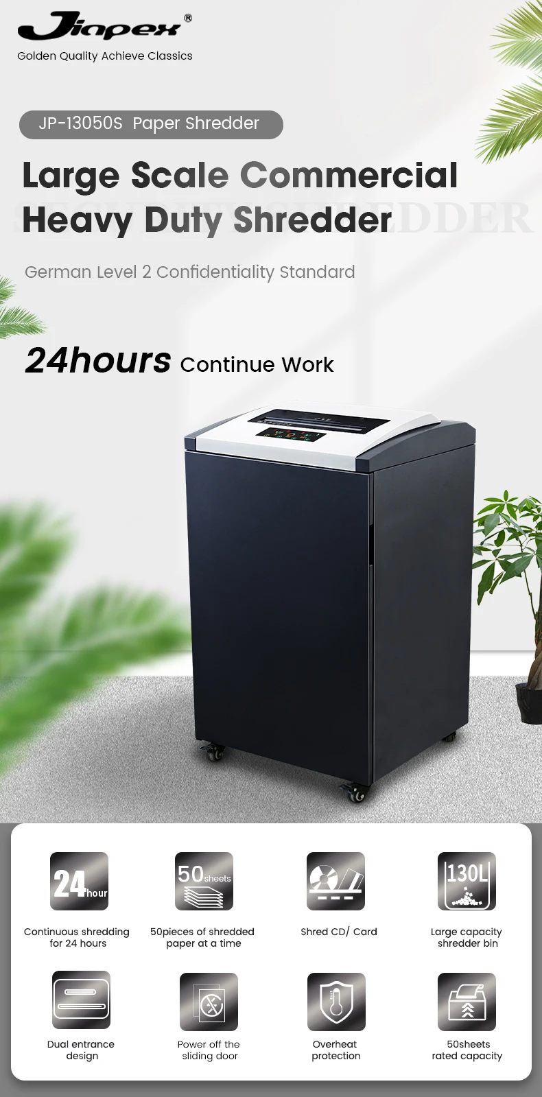 P2 Strip Cut Paper Shredder 50Sheets Shreddered Paper 4mm Heavy Duty ...