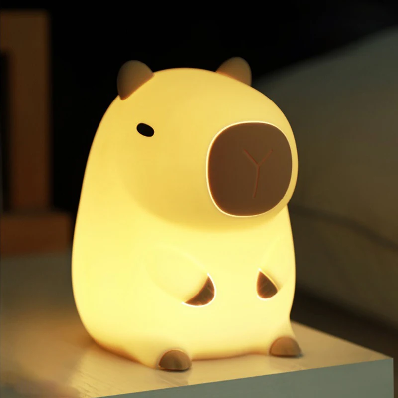 Cute Cartoon Capybara Animal Night Lamp Bedside Decor Night Light For ...