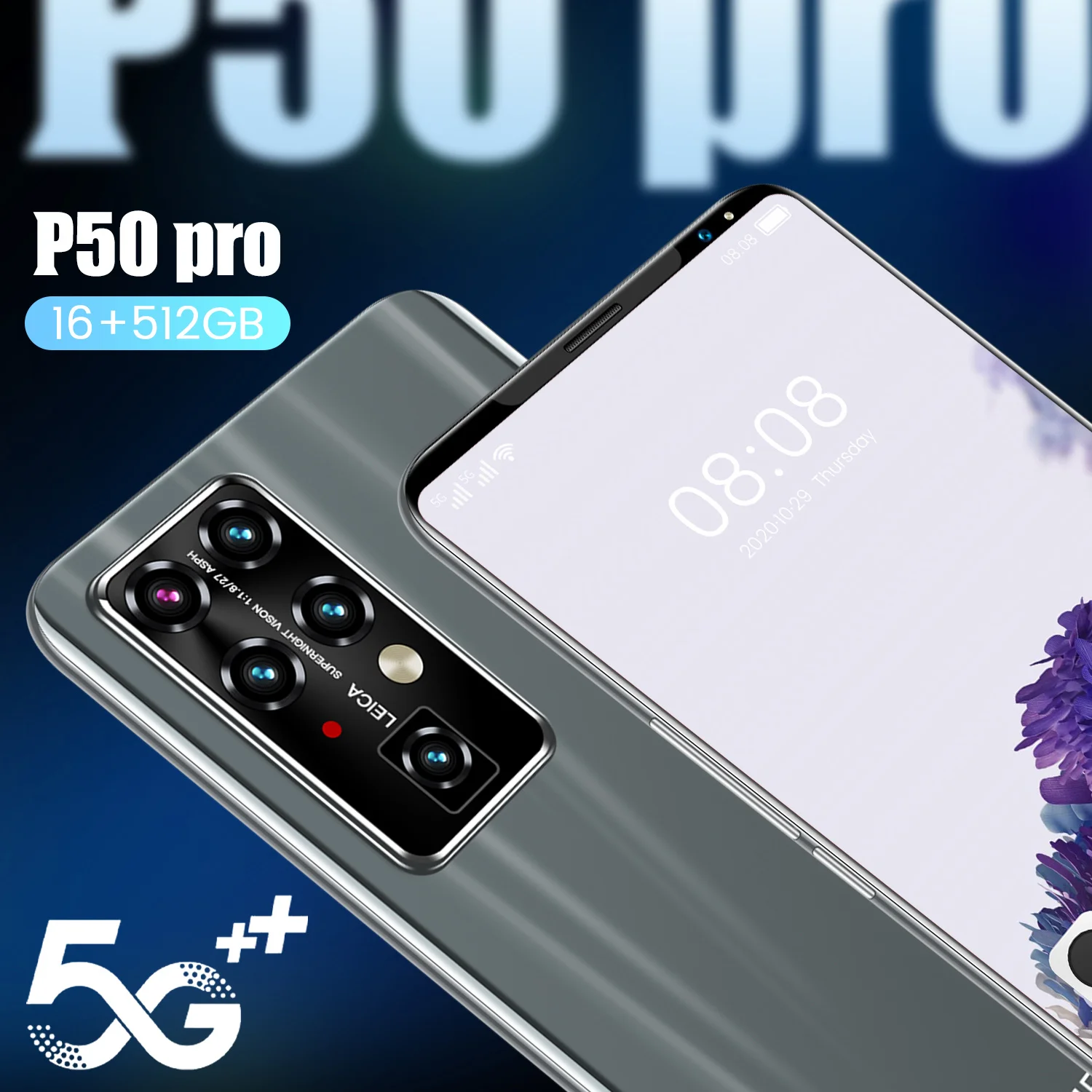 New Arrival P50 Pro Mobile Phone 5.5 Inch Full Screen Android 10 ...