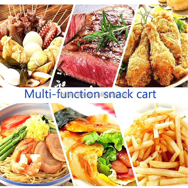 Mobile Food Cart - Efficient French Fries & Chicken Grill