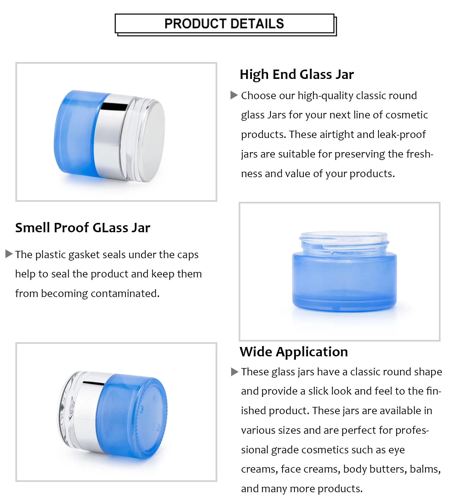 Empty Face Lotion Cream Containers - High Quality Jars