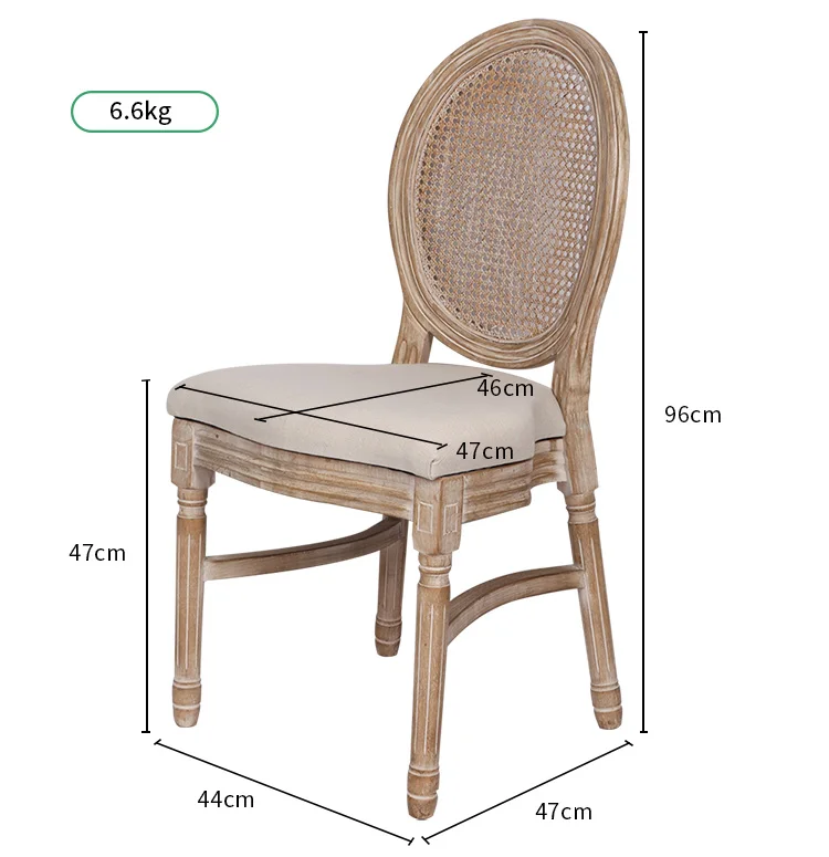 French Style Stackable Armless Event Wood Luxury Furniture