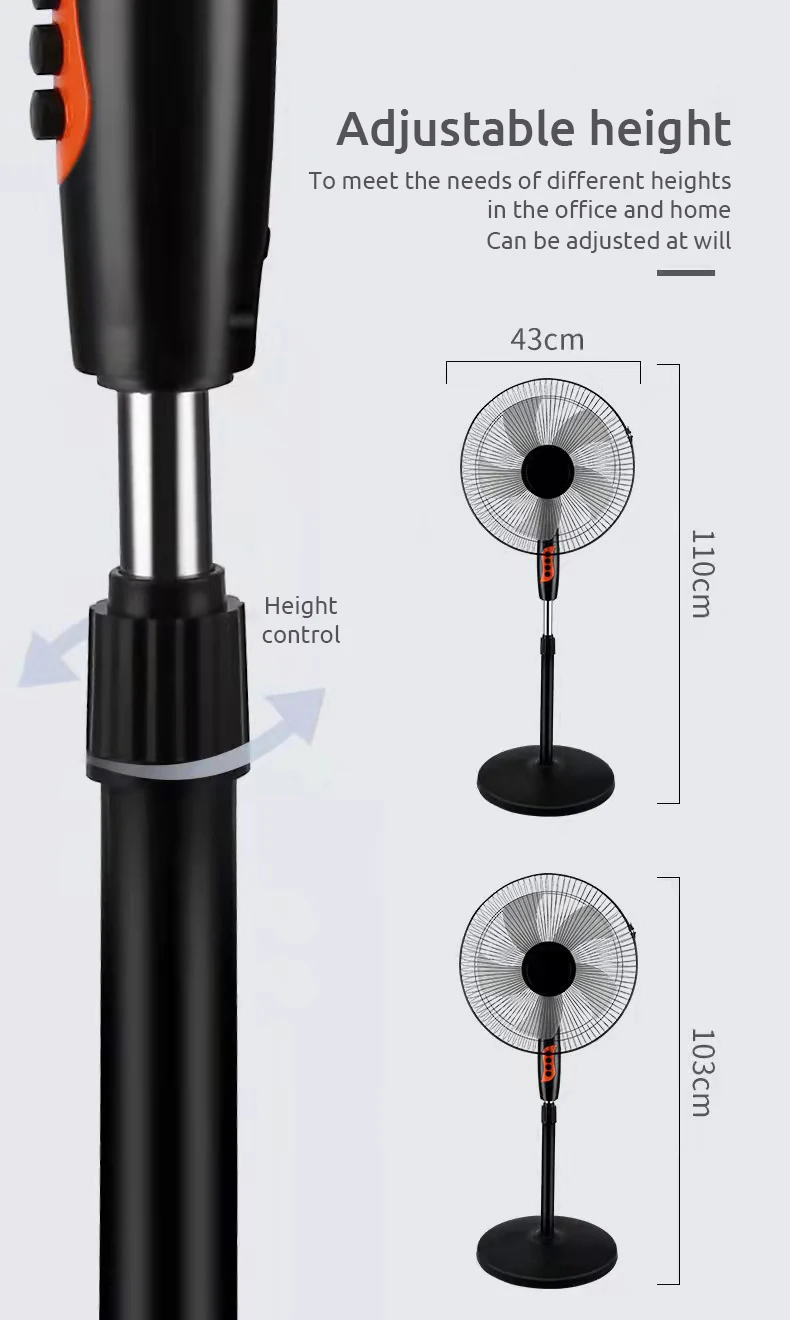 Telescopic Stand Fan 16 Inch 3 Speed Control Ventilation Fans ...