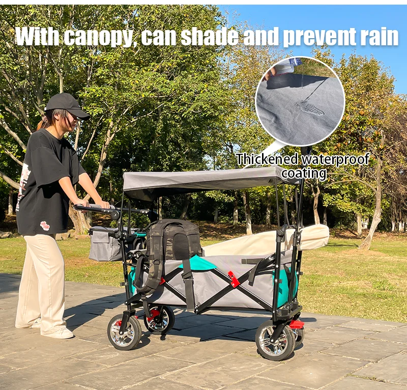 Customized Trolley Waterproof Canopy Wagon Carts Folding Outdoor Garden ...