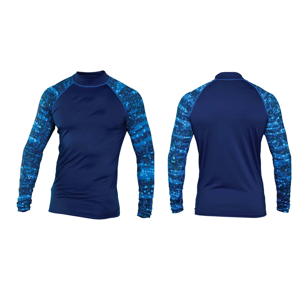 Rash Vest Nylon Spandex Fabric Beach O-neck Shirt Swimming Surfing ...