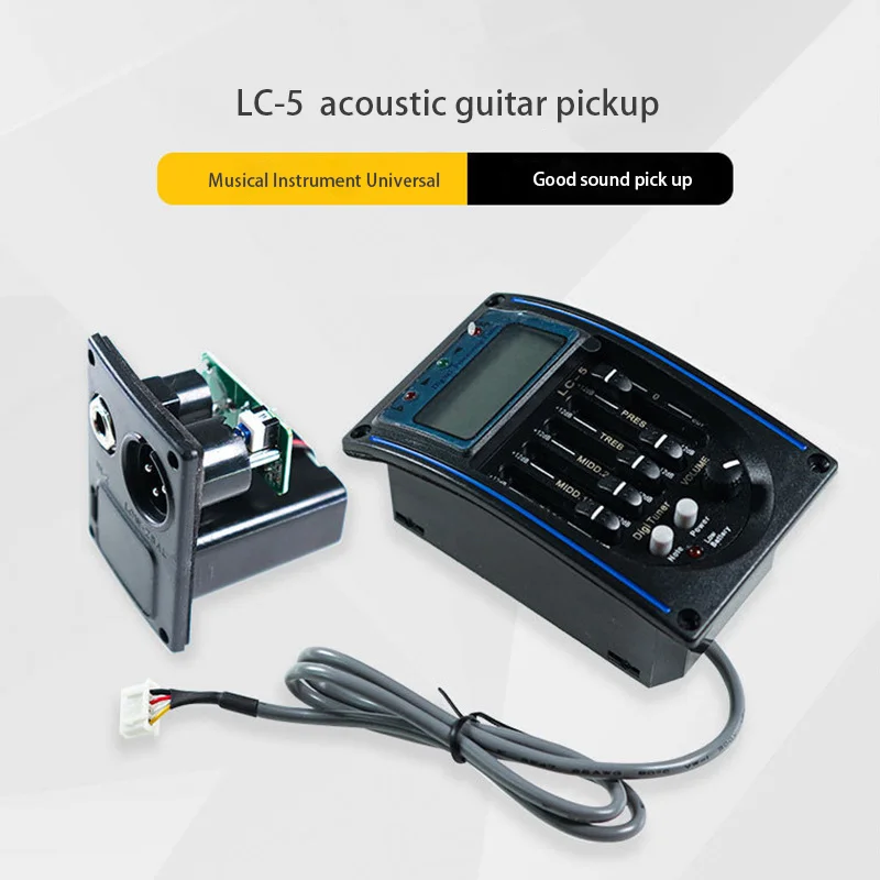 EQ Equalizer LC-5 - Five Band LED Guitar Pickup with Tuner