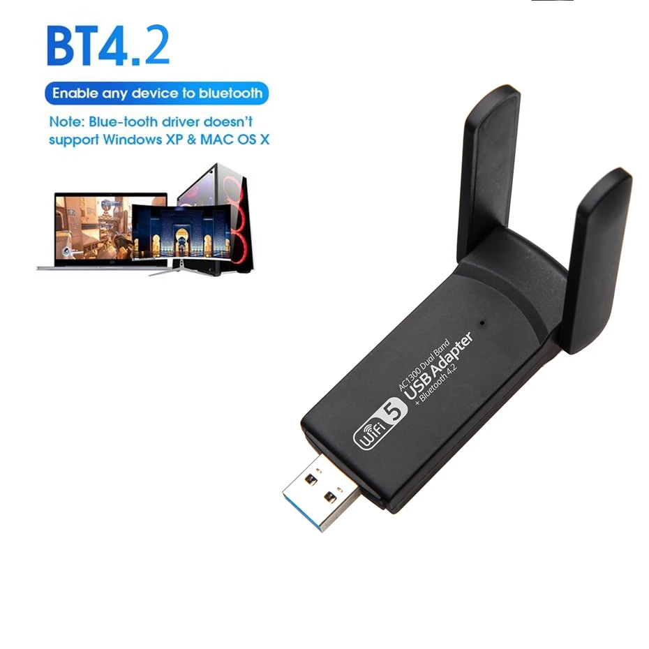 Dual Antenna Rtl8822bu Bt4.2 And Wifi 2 In One Combo Dual Band 1300mbps ...