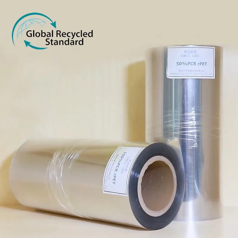Clear Transparent Recycle PET Film PCR RPET PET Sheet