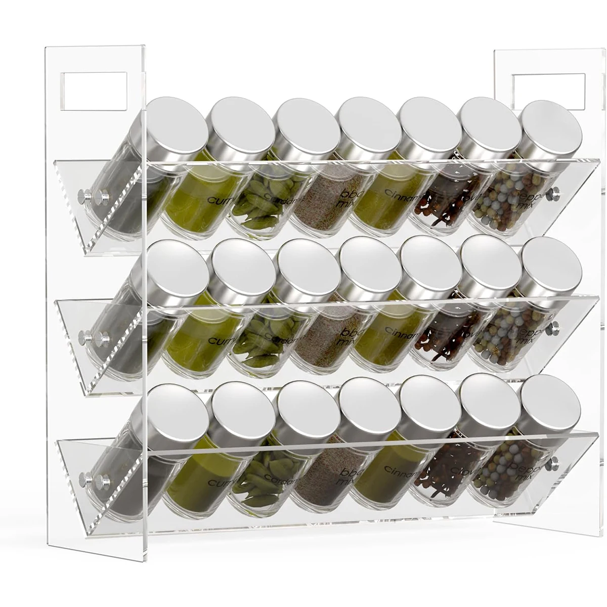 Acrylic Spice Rack 3 Tier Spice Rack Organizer For Cabinet Cabinet ...