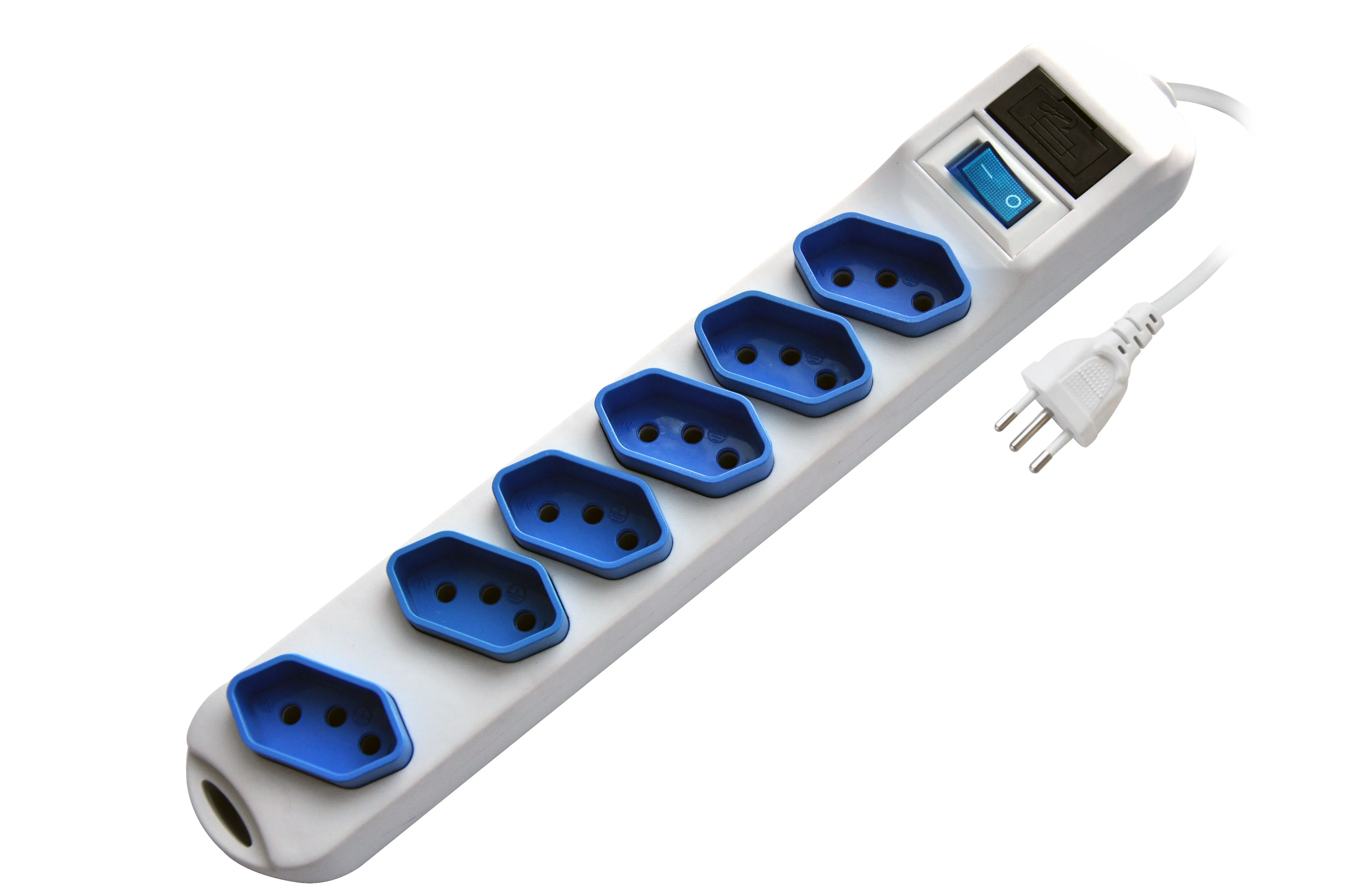 Multi Socket Power Strip - 6 Gang Brazil Socket with Fuse