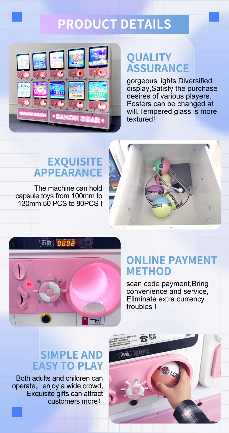 Commercial Coin Operated Gachapon Machine Capsule Toy Gashapon Vending ...