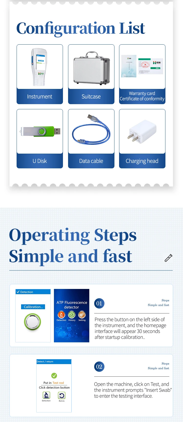 Handheld Rapid Bacteria Detection Instrument - ATP Fluorescence Tester