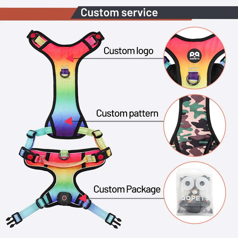 2025 New LED Light Dog Harness Vest - Custom Logo & Safety