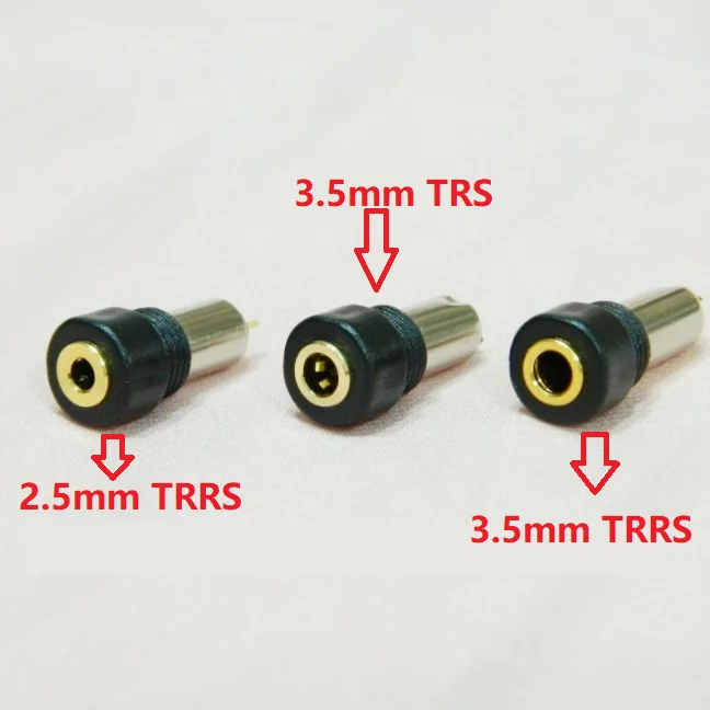 2.5mm TRRS Female Audio Jack 3.5mm TRRS Socket Adapter 3.5mm 3 Poles ...