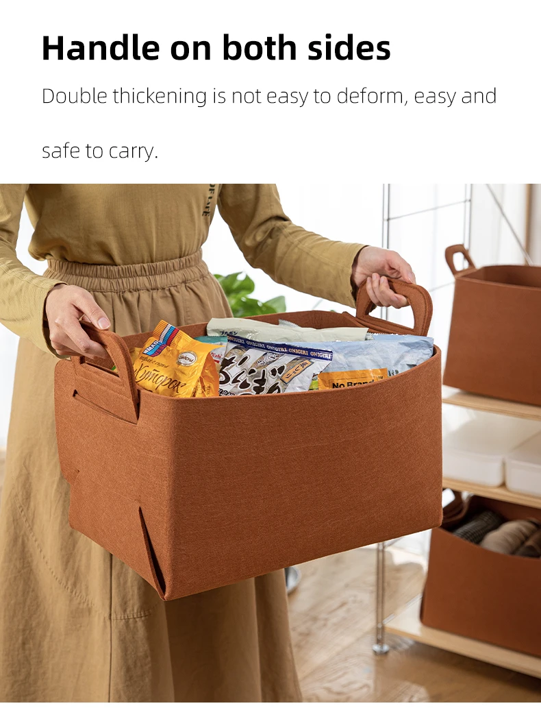 SHIMOYAMA Kid Storage Toy Storage Box - Foldable Felt Organizer