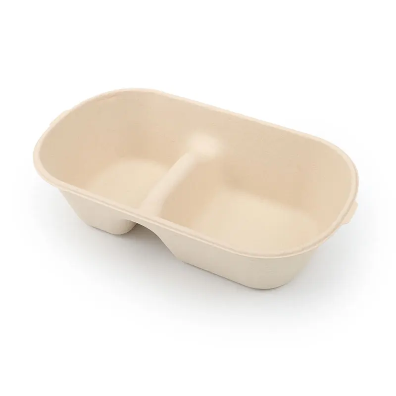 Compartment Lunch Box Compostable Fiber Container Takeaway Food ...