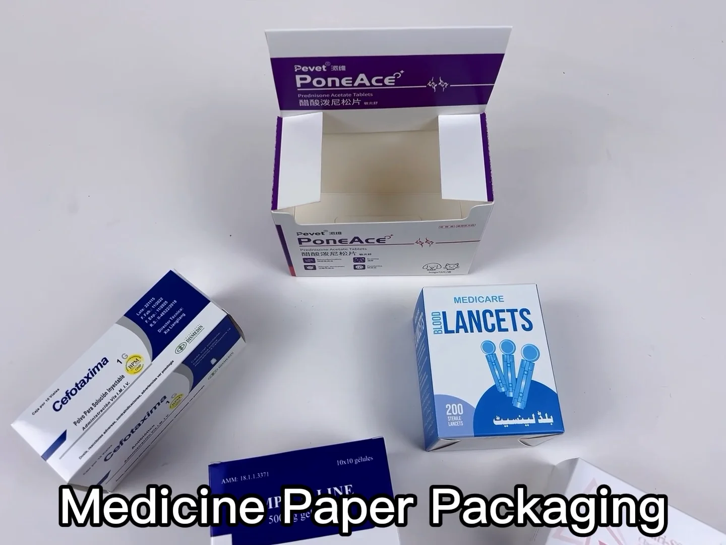 Medical Insurance Product Cardboard Packaging Boxes Foldable Medicine ...