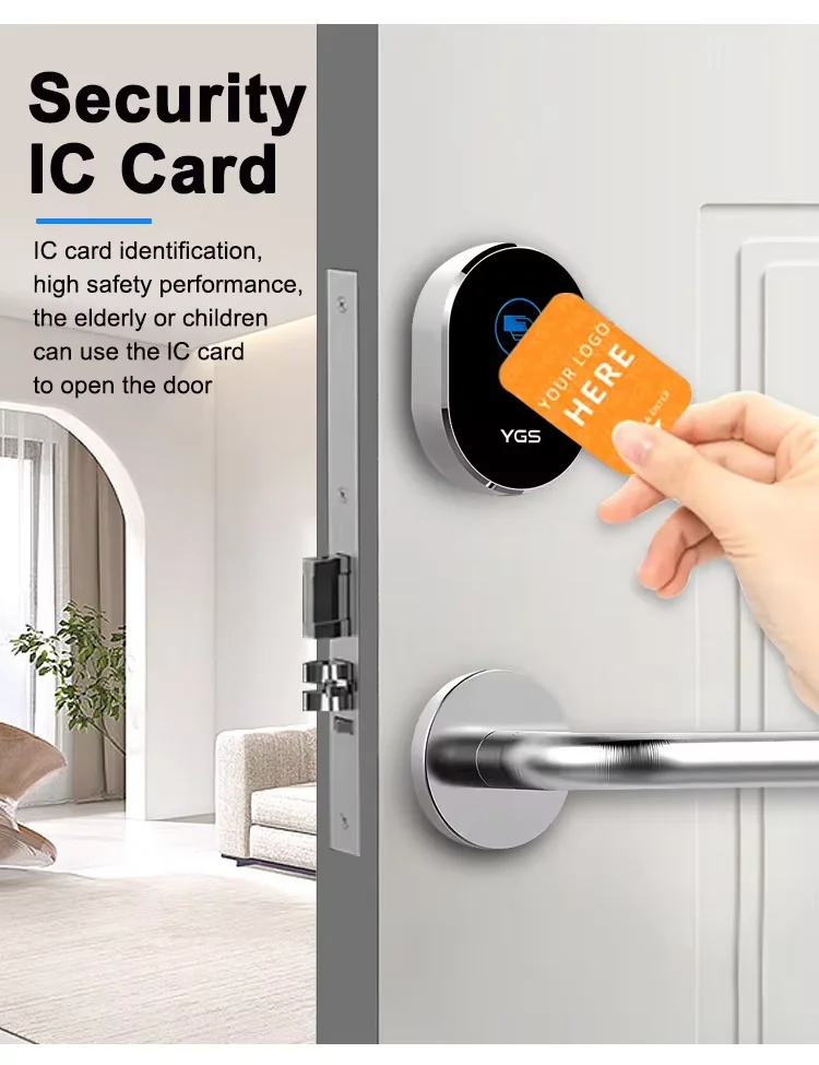 New Arrived High Safety Digital Key Card Stainless Steel Hotel Lock ...