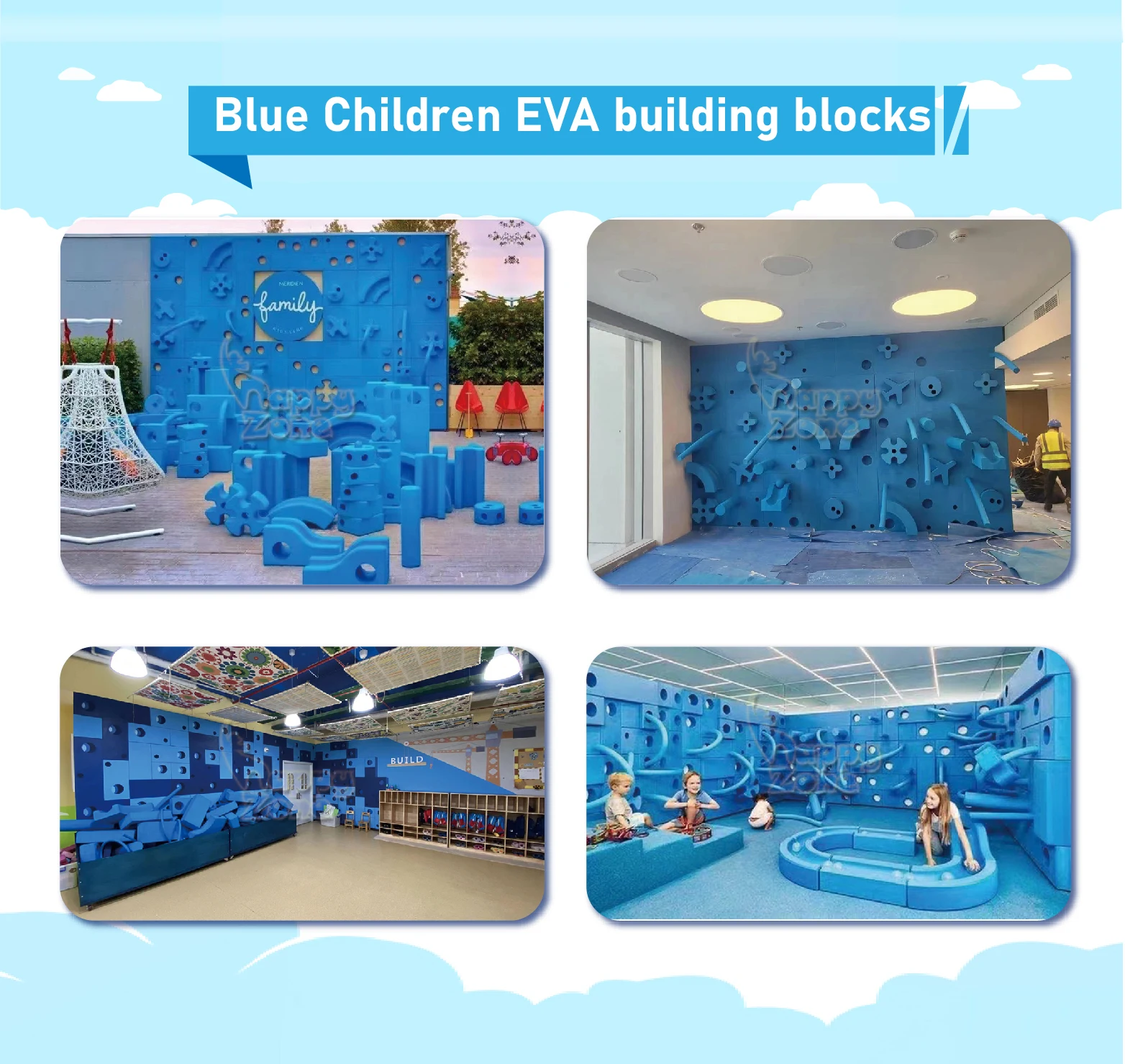 High Density Blue EVA Building Blocks for Early Education