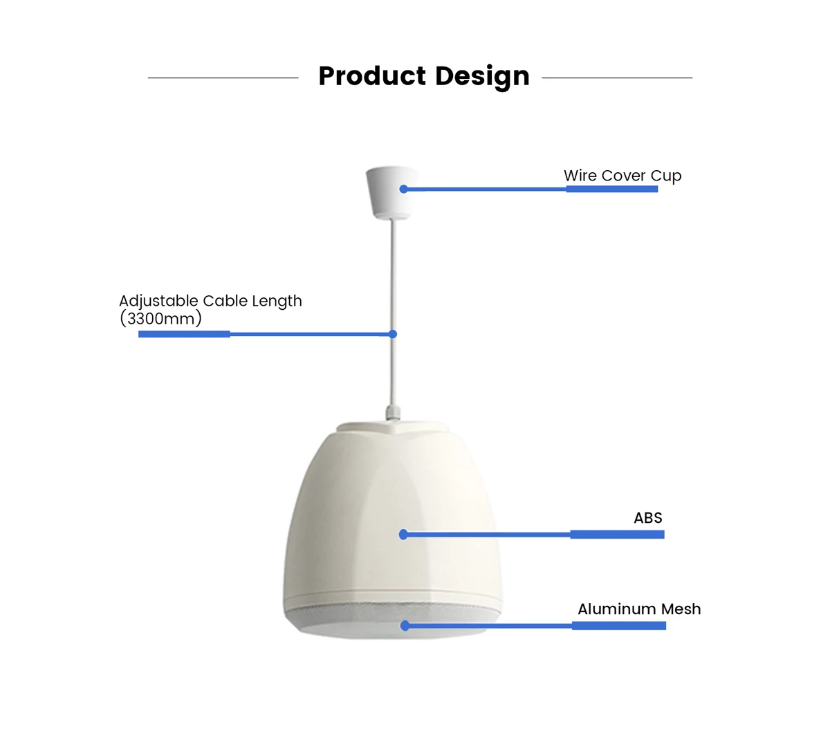 7.5W/15W/30W/60W Commercial Speaker Sound System - Ceiling Hanging PA